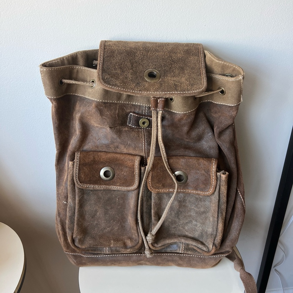 Men’s Suede Backpack - Wilson’s Leather - Gem